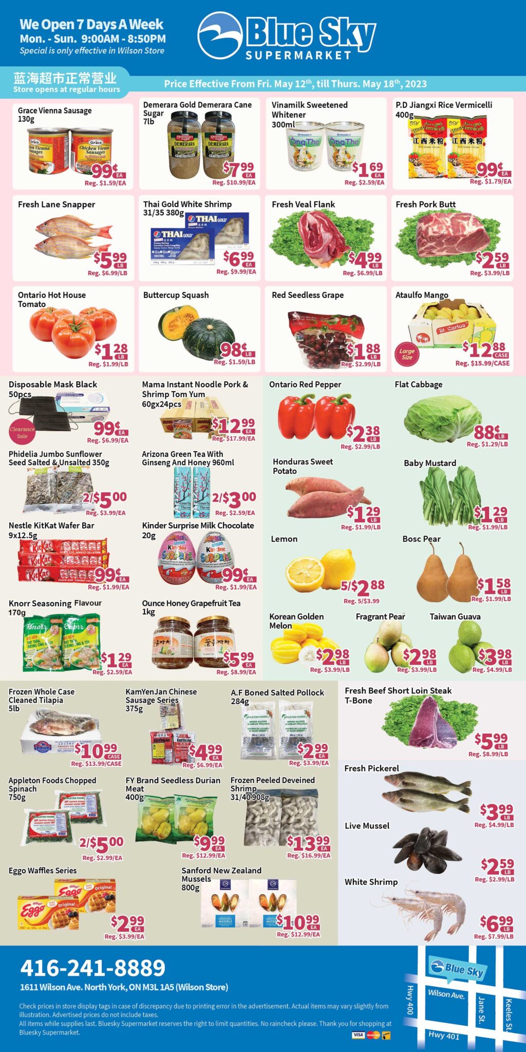 Blue Sky Supermarket Flyer – Pickering & North York