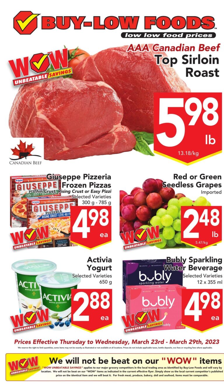 Buy-Low Foods Flyer Sale for this week